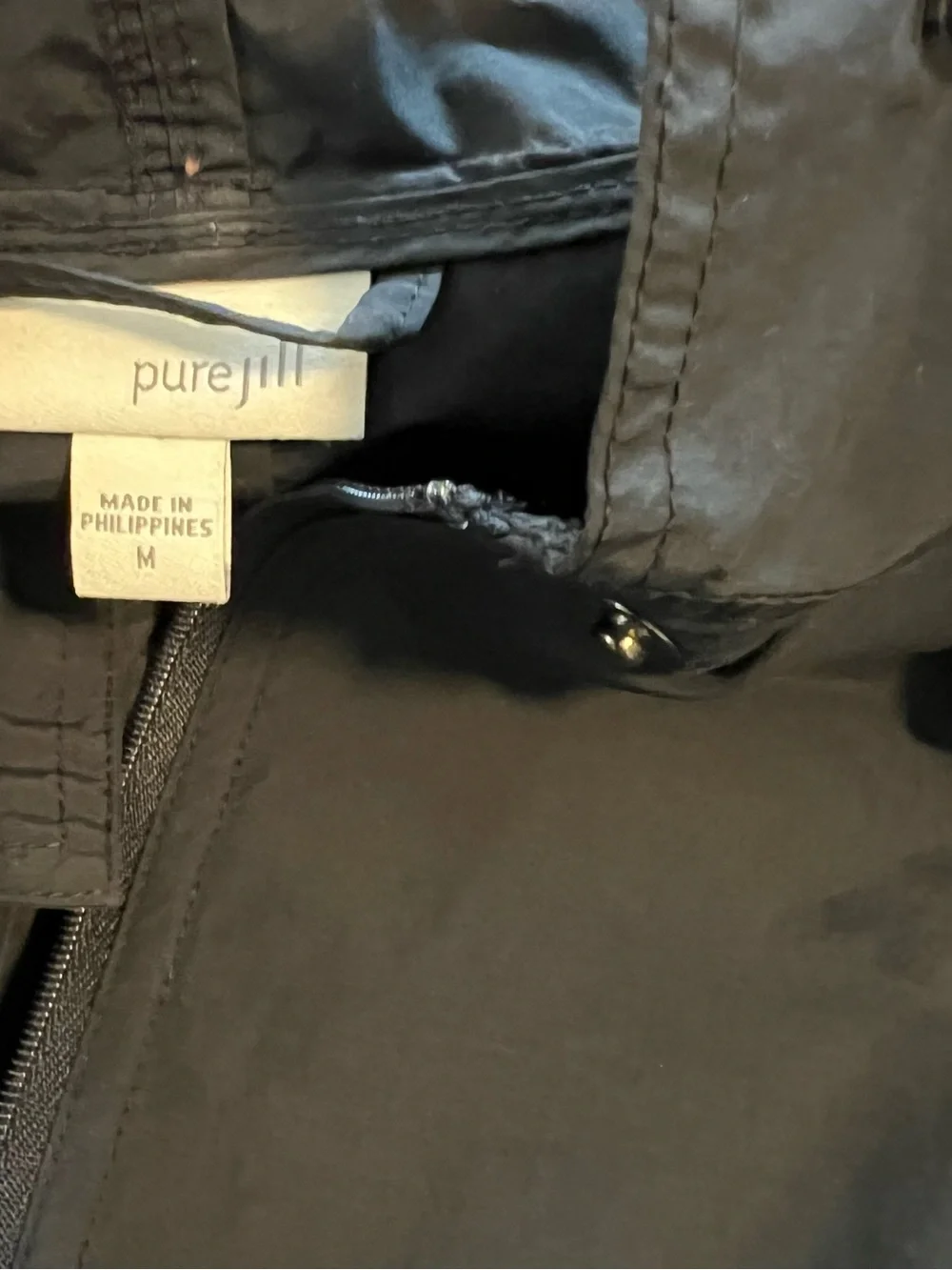 Pure Jill | Jackets & Coats | Pure Jill Womens Black Hooded Trench Coat ...